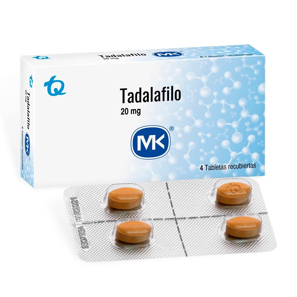 Tadalafilo 20Mg Tabletas Recubiertas Caja X 4 Mk | Cruz Verde