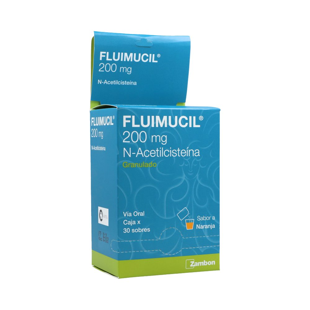 Fluimucil Granulado para Suspensión Oral 200mg Sobre X 3g | Los ...