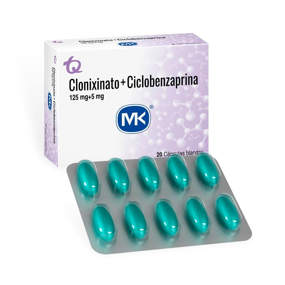 Ciclobenzaprina+Clonixinato (5+125)Mg Capsulas Blandas Caja X 20 Mk ...