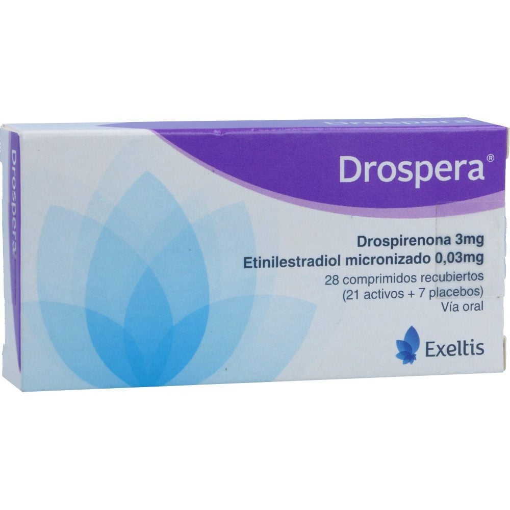 Drospera Tabletas Recubiertas + 7 Placebo (3+0.03)Mg Caja X 28 | Cruz Verde