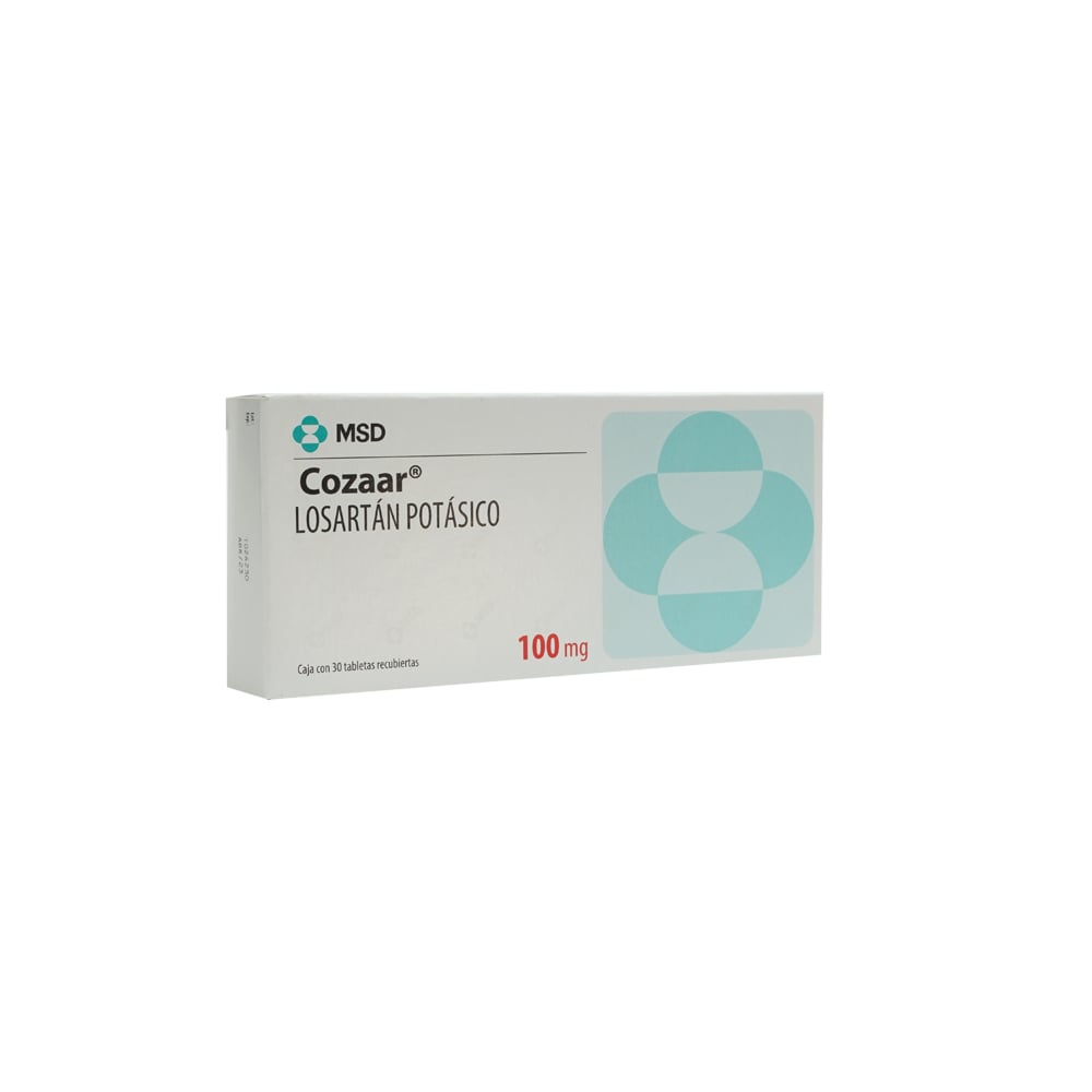 Cozaar 100 mg Caja X 30 Tabletas Recubiertas | Cruz Verde