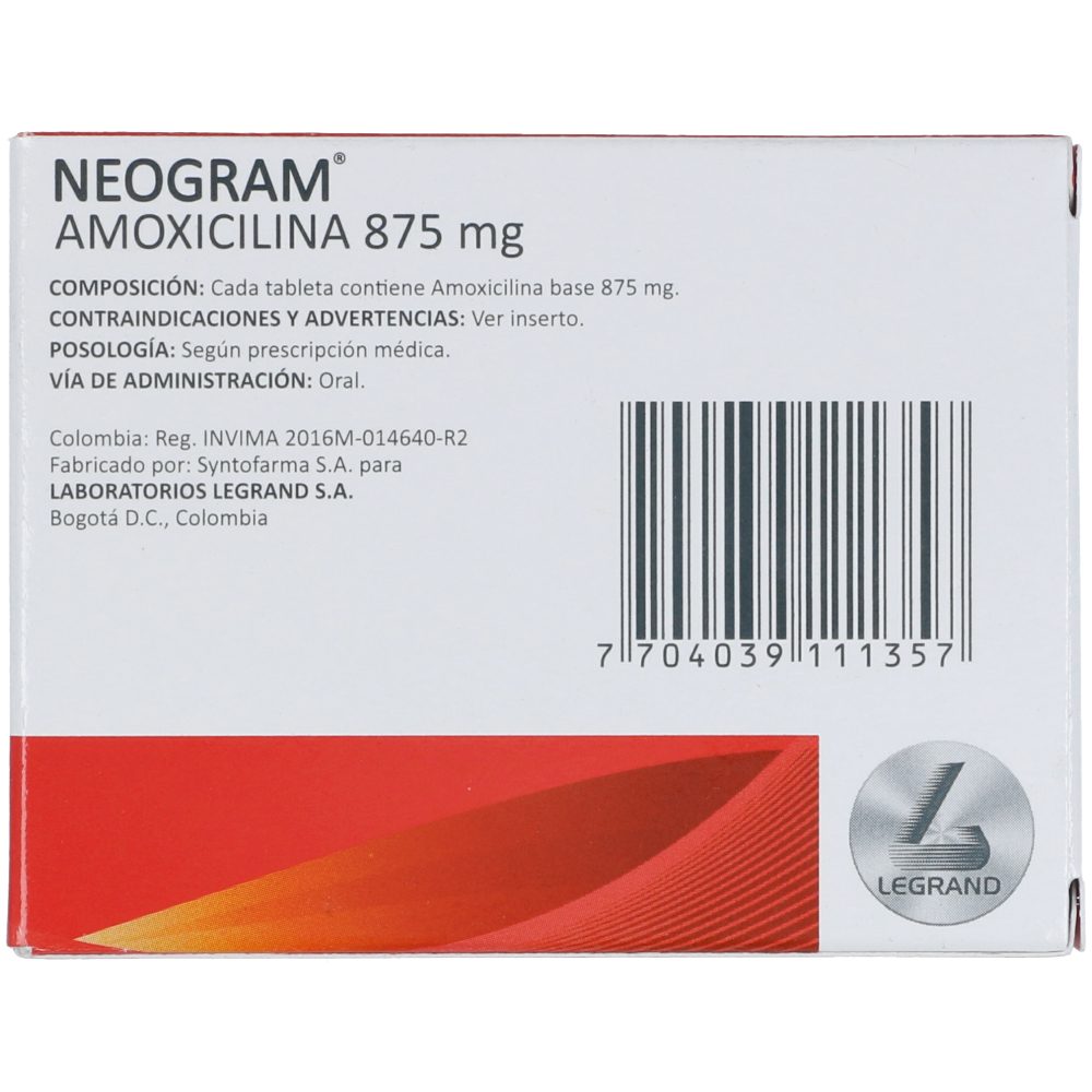 Neogram 875Mg Caja X 10 Tabletas | Los expertos en ahorro Cruz Verde ...