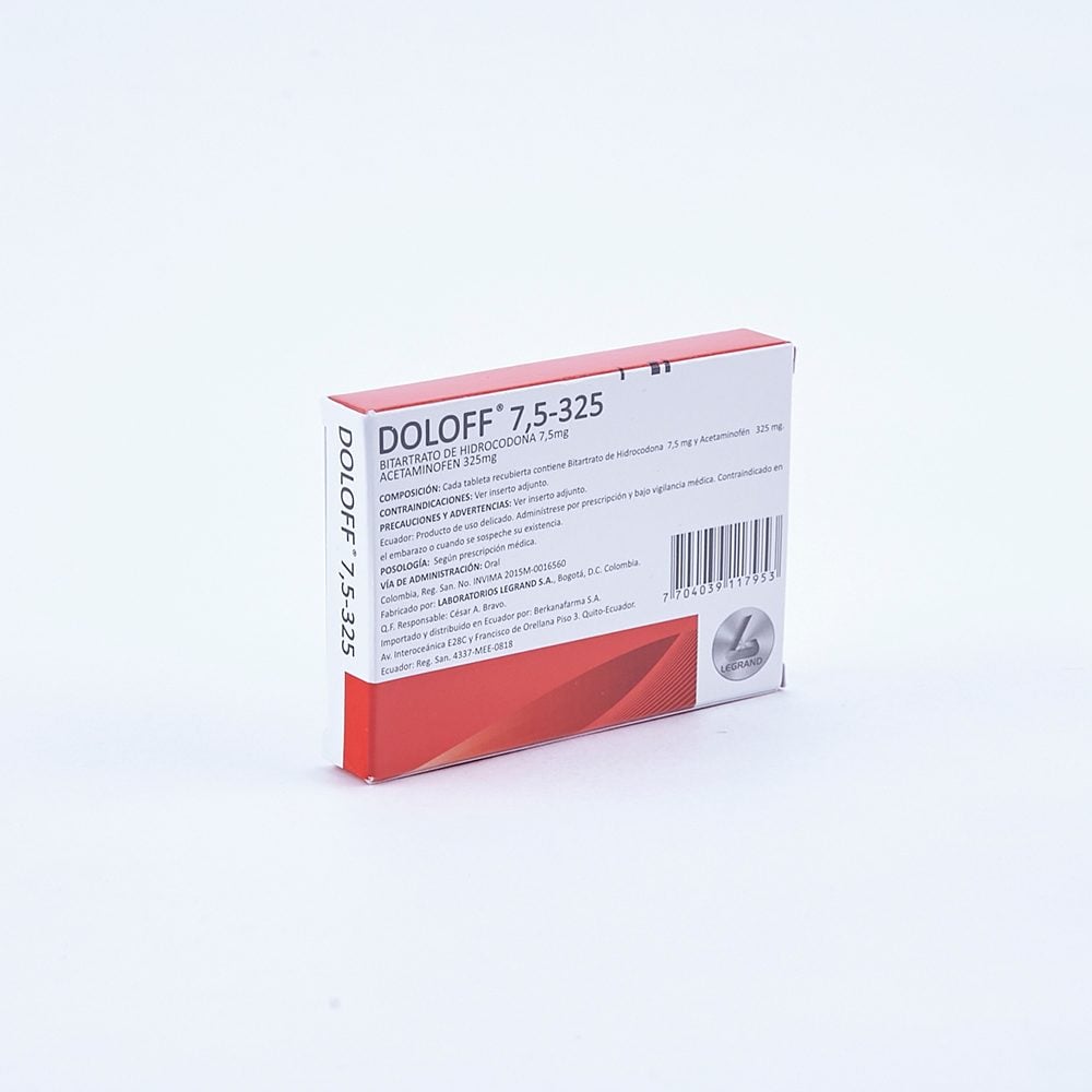 Doloff (325+7.5)Mg Tableta Recubierta Caja X 10 | Los expertos en ...