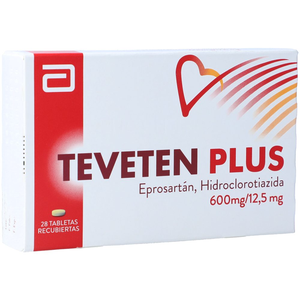 Teveten Plus (600+12.5)Mg Caja X 28 Tabletas Recubiertas | Los expertos ...