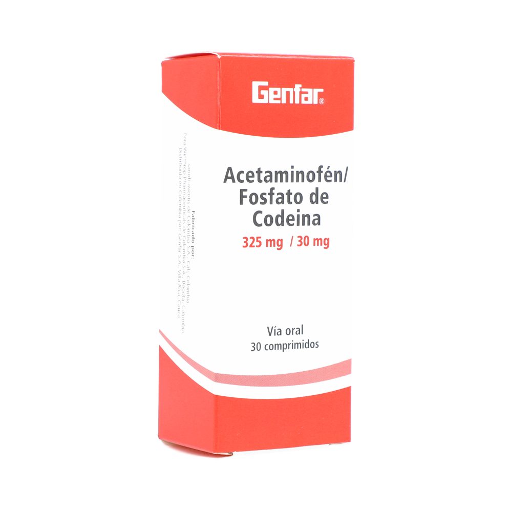 Acetaminofén/Fosfato de Codeina325Mg + 30 Mg Caja X 30 Tabletas | Los ...
