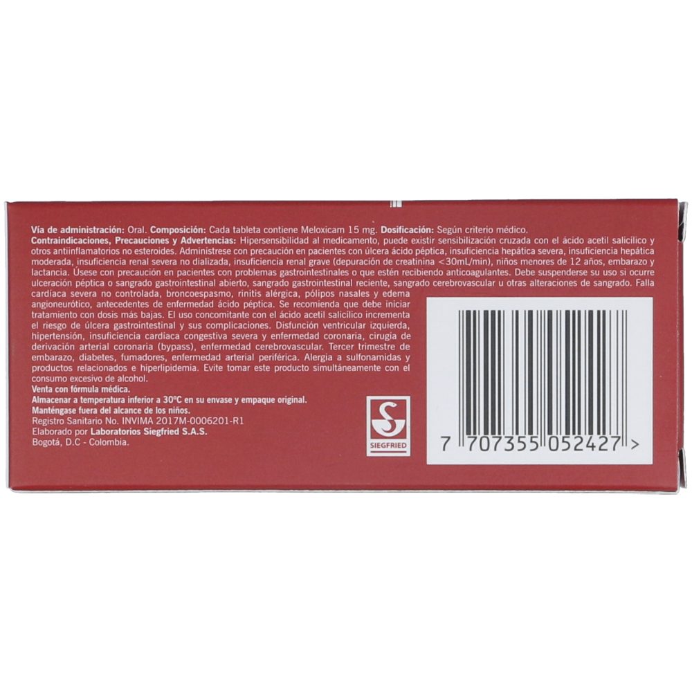 Melcox 15Mg Caja X 10 Tabletas | Los expertos en ahorro Cruz Verde Colombia