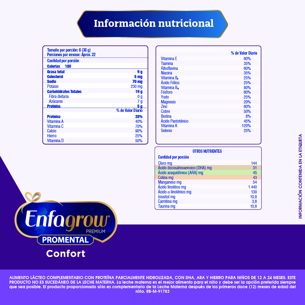 Enfagrow Premium Promental Confort Niños De 12 A 24 Meses Tarro X 800Gr ... Enfagrow Premium Promental Confort Niños De 12 A 24 Meses Tarro X 800Gr ...