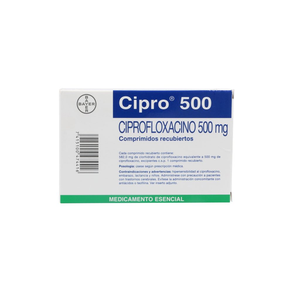 Cipro 500Mg Caja X 8 Tabletas Recubiertas | Los expertos en ahorro Cruz Verde Colombia