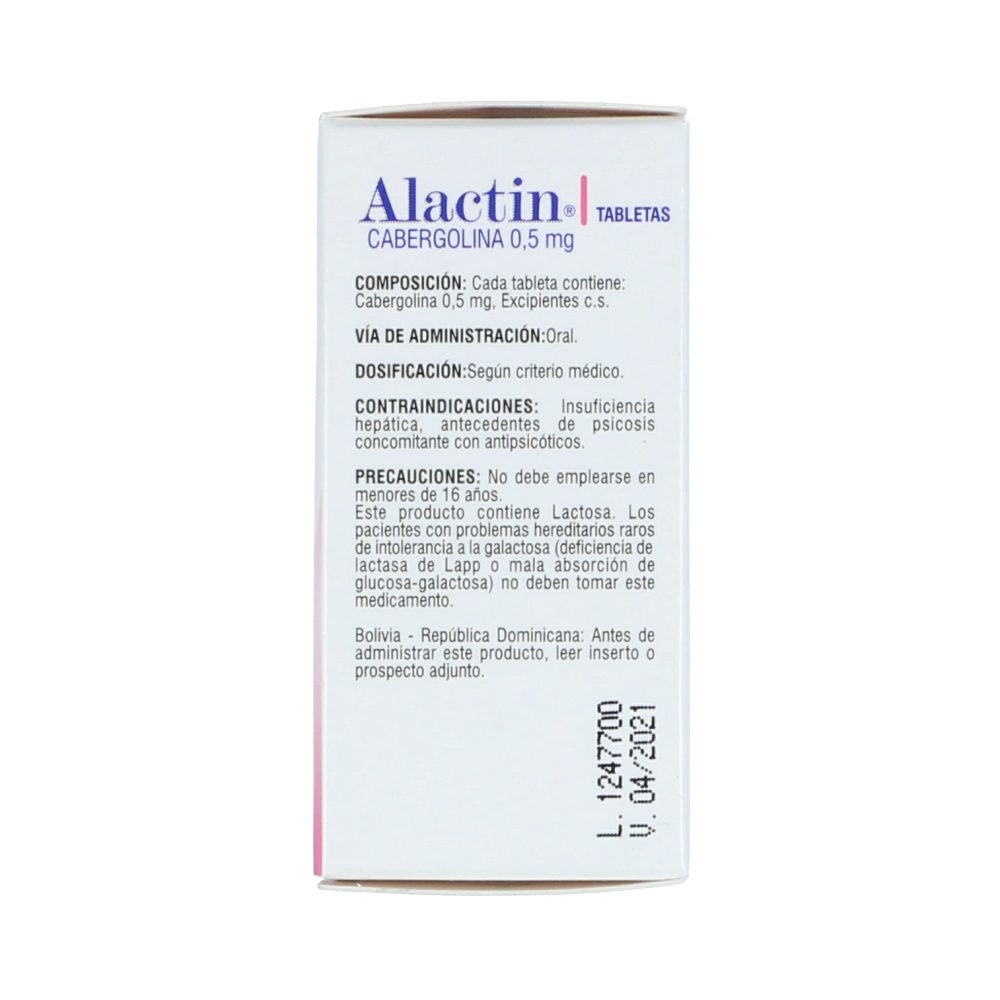 Alactin Tabletas 0.5Mg Caja X 4 | Los expertos en ahorro Cruz Verde ...