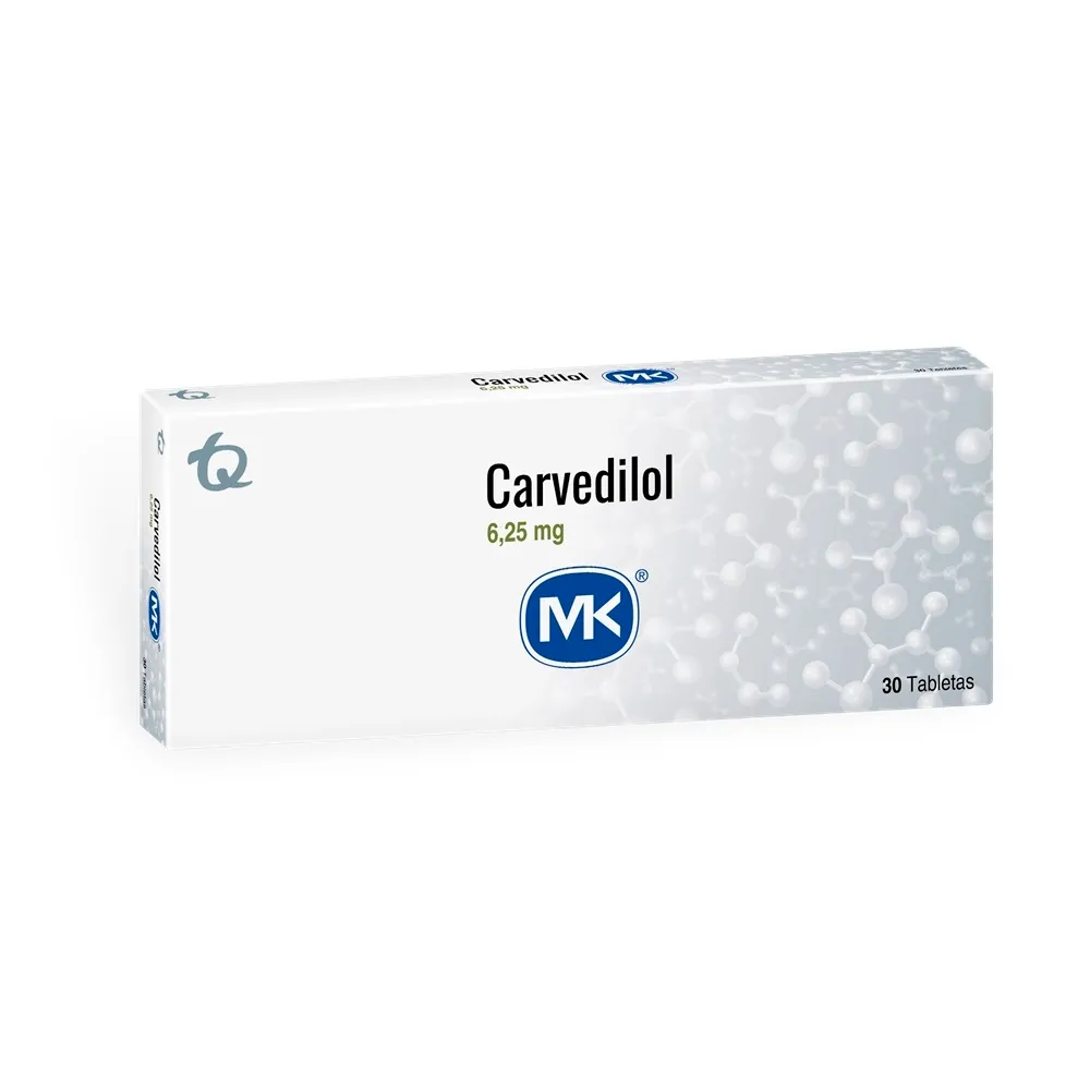 Carvedilol 6.25Mg Tableta Caja X 30 Mk | Cruz Verde