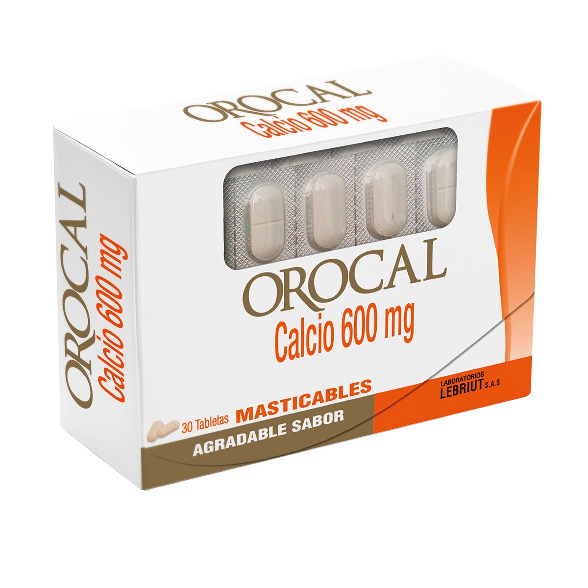 Orocal 1500Mg(600Mgca) Tableta Masticable Caja X 30 | Cruz Verde