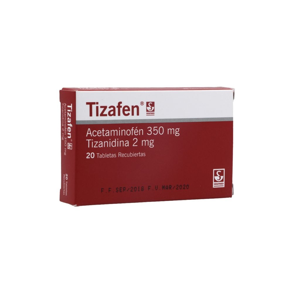 Tizafen (2+350)mg · 20 Tabletas Recubiertas