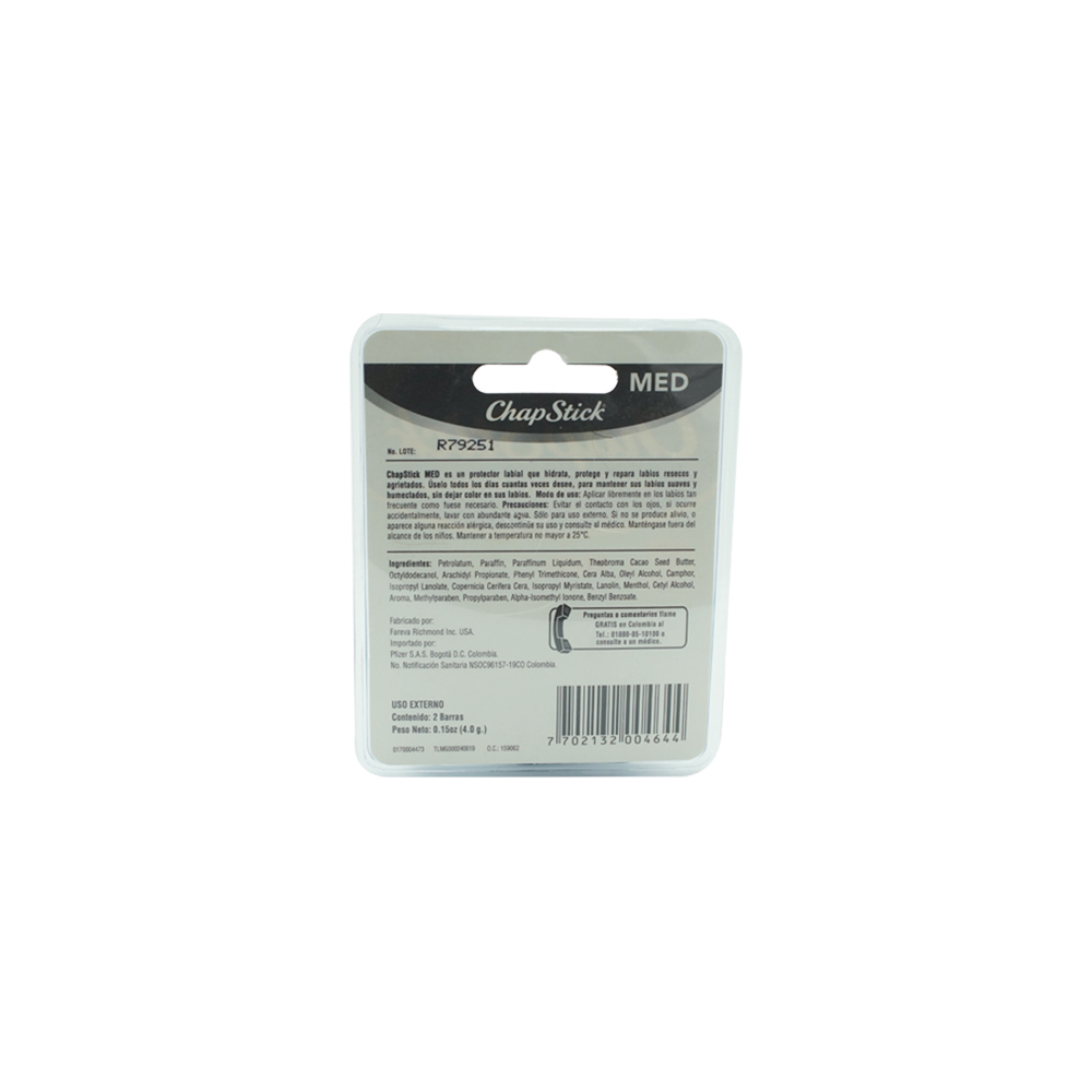 Promo Chapstick Medicado Paquete X 2 Barras X 4Gr | Los expertos en ...