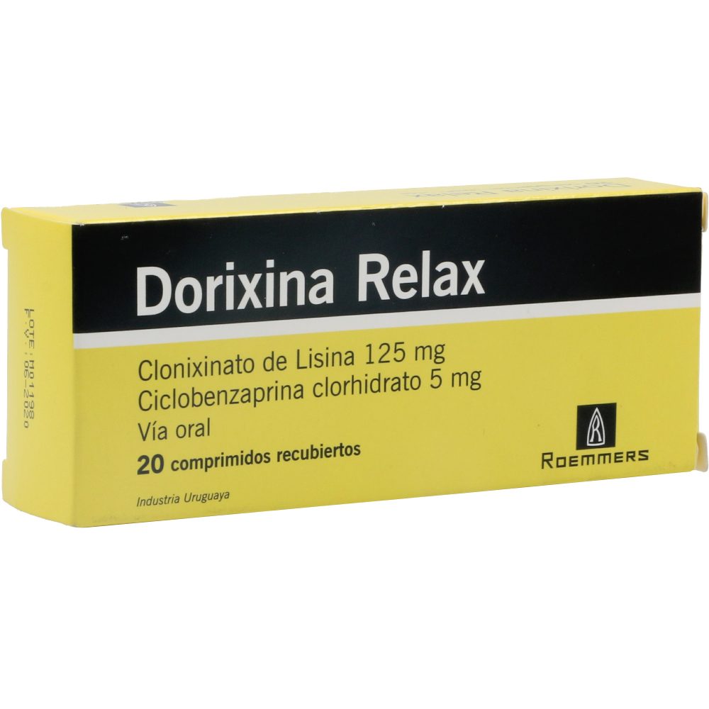 Dorixina Relax 125 mg + 5 mg - 20 Tabletas | Cruz Verde