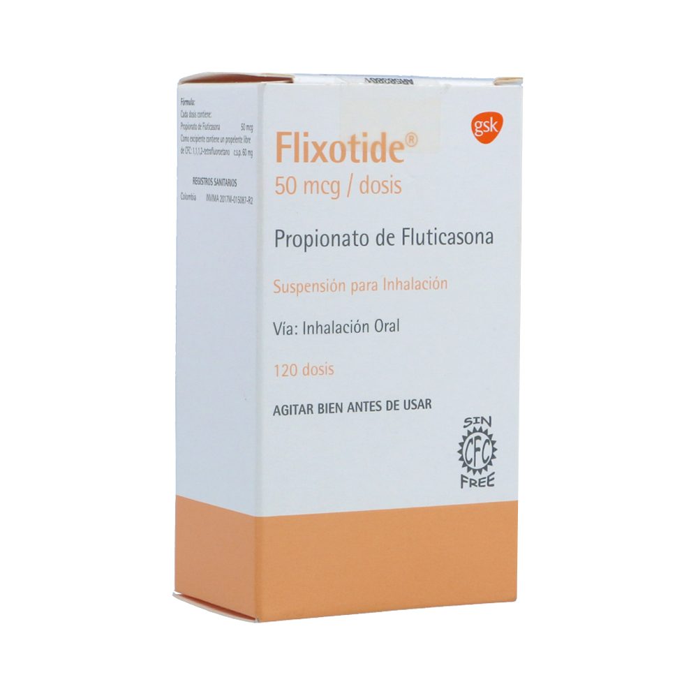 Flixotide 50Mcg Aerosol Frasco X 120 Dosis | Los expertos en ahorro Cruz Verde Colombia