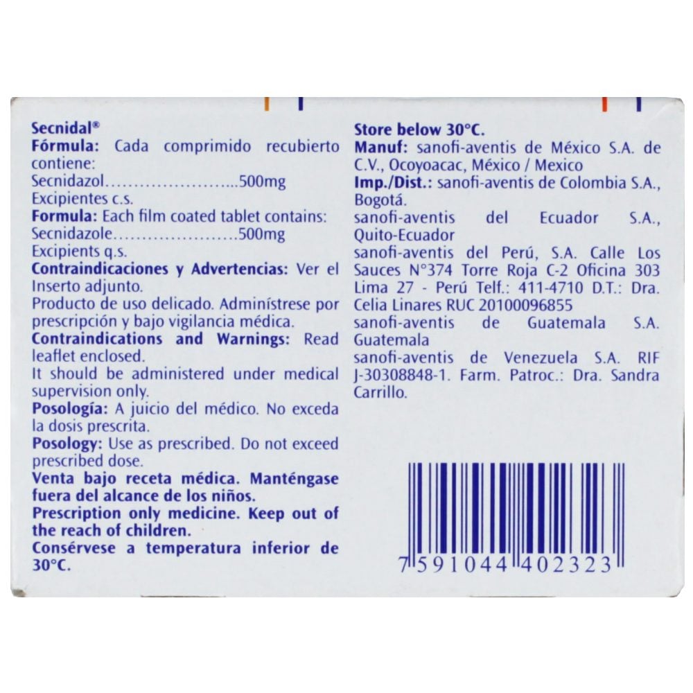 Secnidal 500Mg Caja X 4 Tabletas | Los expertos en ahorro Cruz Verde ...