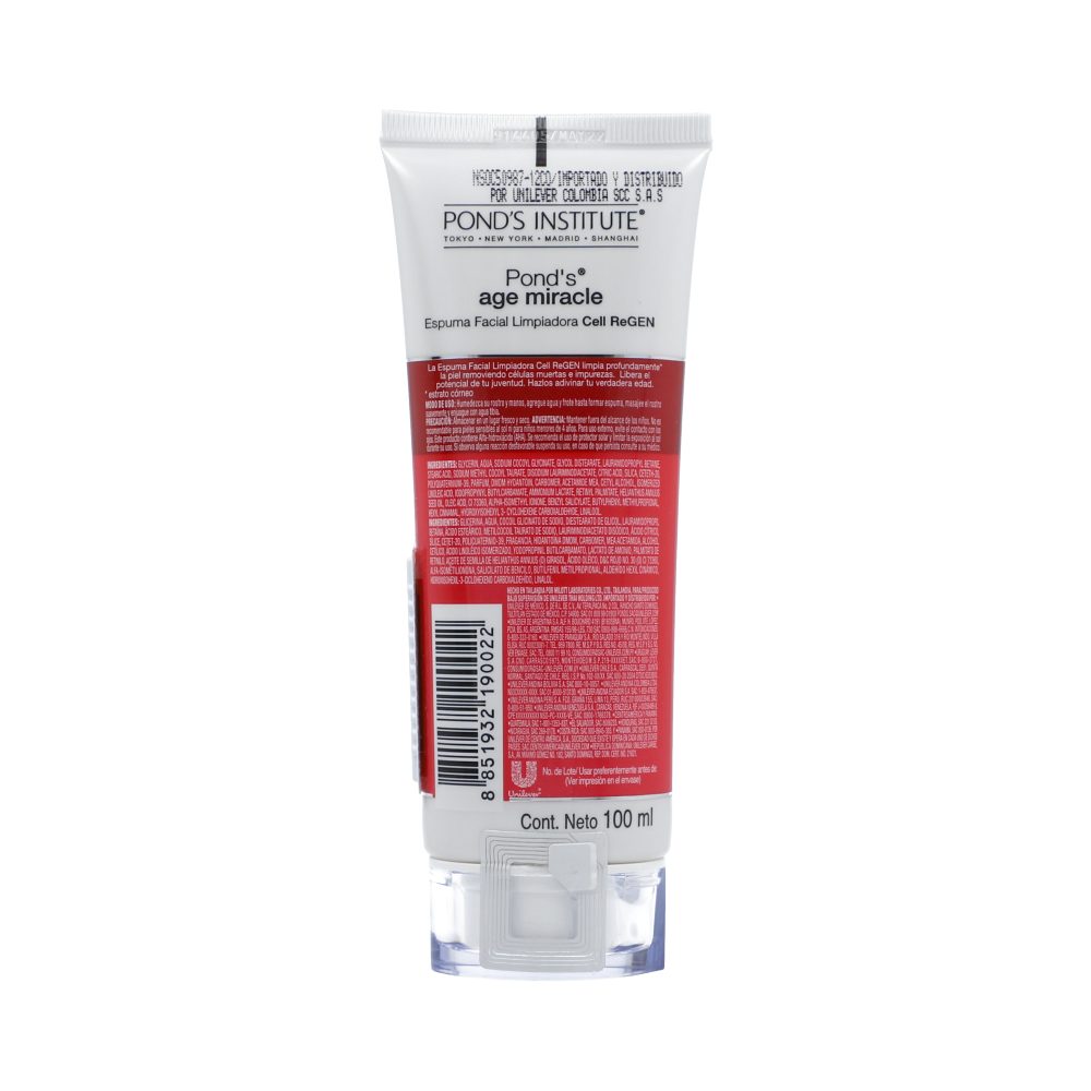 Espuma Facial Pond's Age Miracle Tubo X 100 mL | Los expertos en ahorro ...