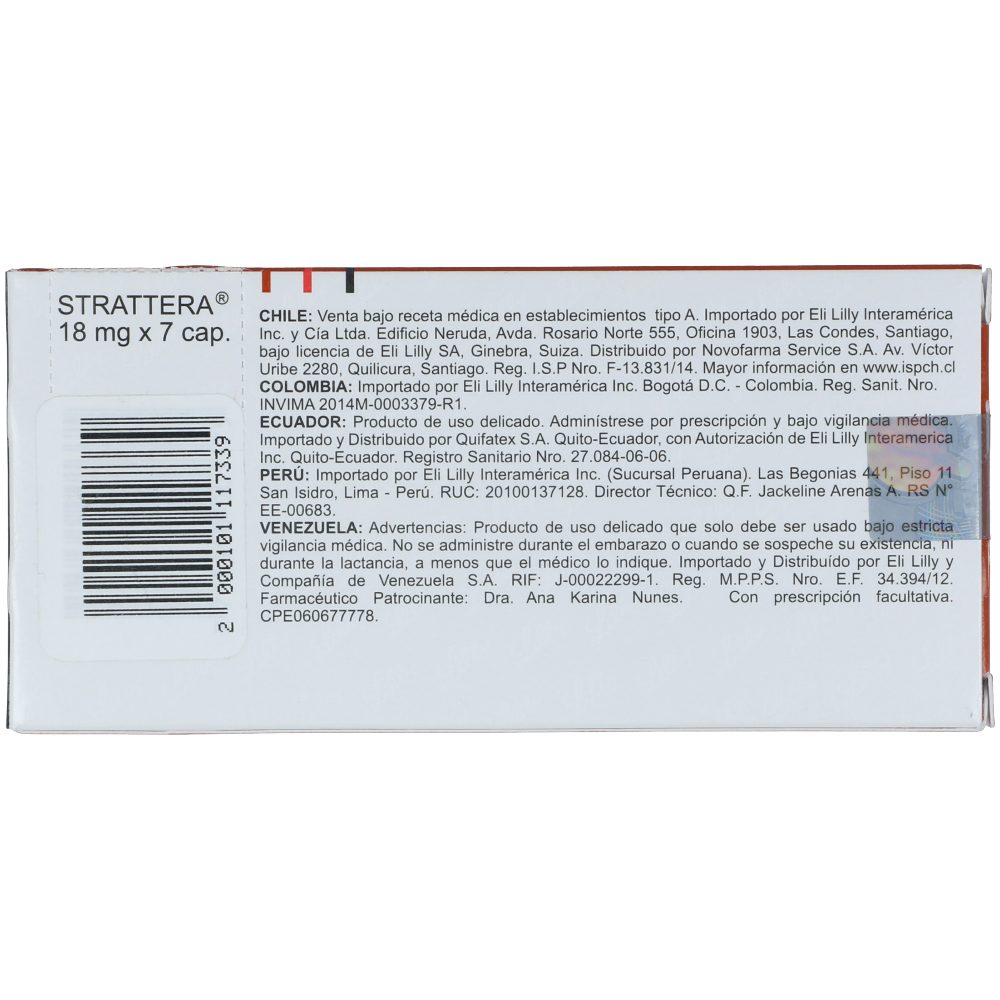 Strattera 18Mg Caja X 7 Cápsulas | Los expertos en ahorro Cruz Verde ...