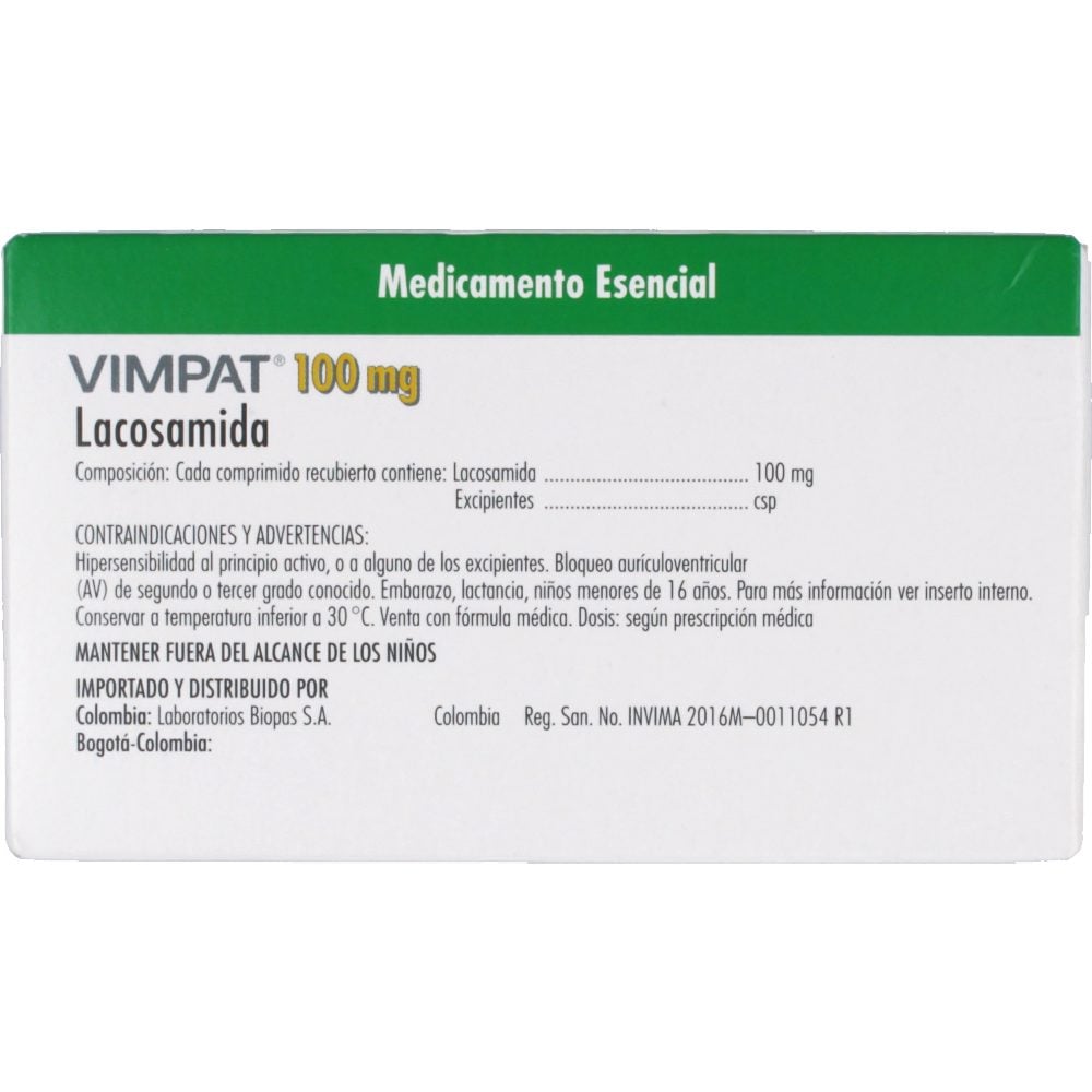 Vimpat 100Mg Caja X 28 Tabletas Recubiertas | Los expertos en ahorro ...