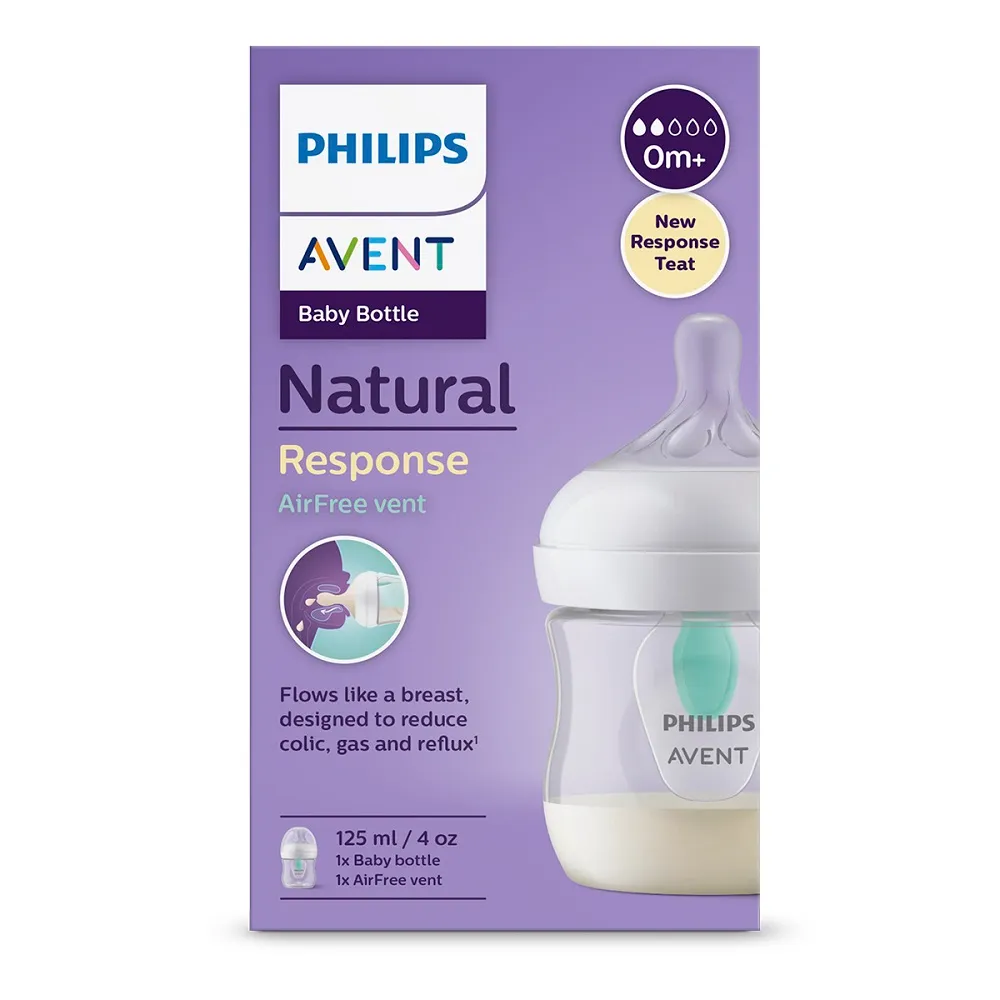 Tetero Philips Avent Natural Response 0M+ Frasco X 4Oz