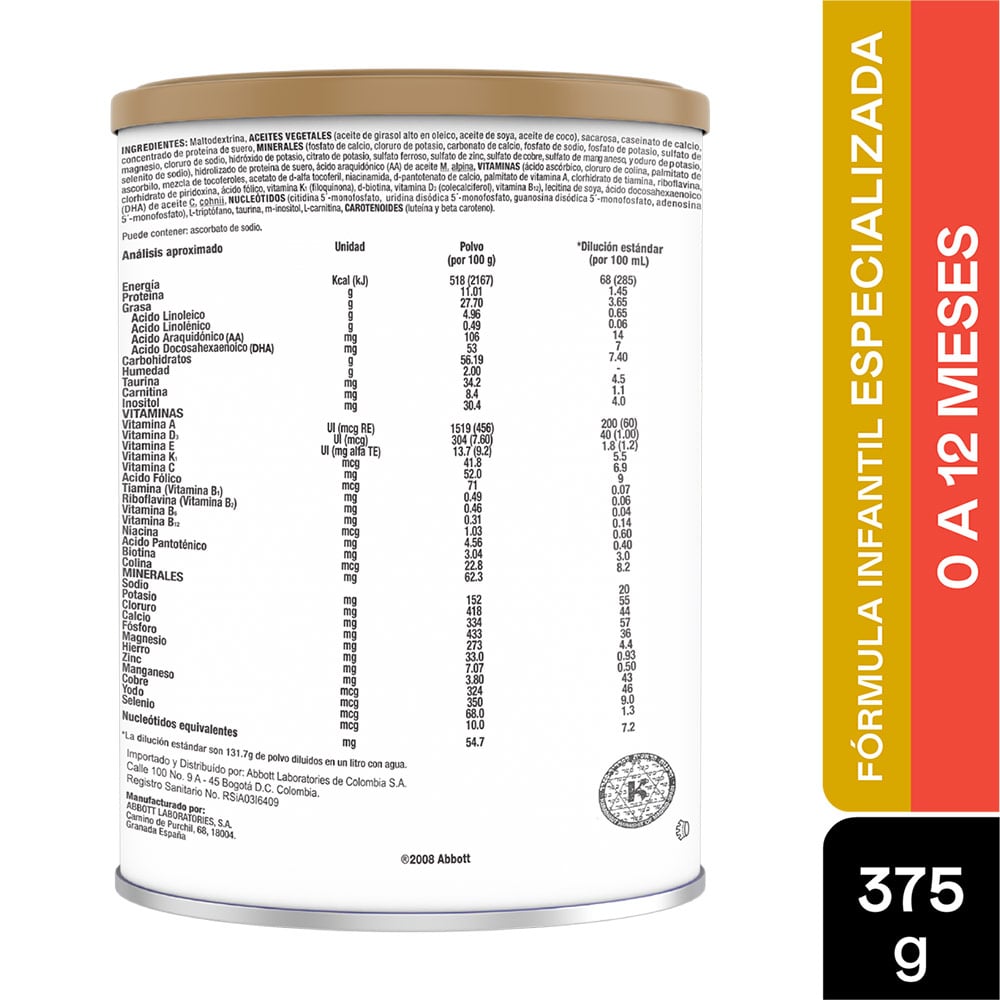 Formula Infantil Similac Sin Lactosa Polvo 375 gr | Los expertos en ...