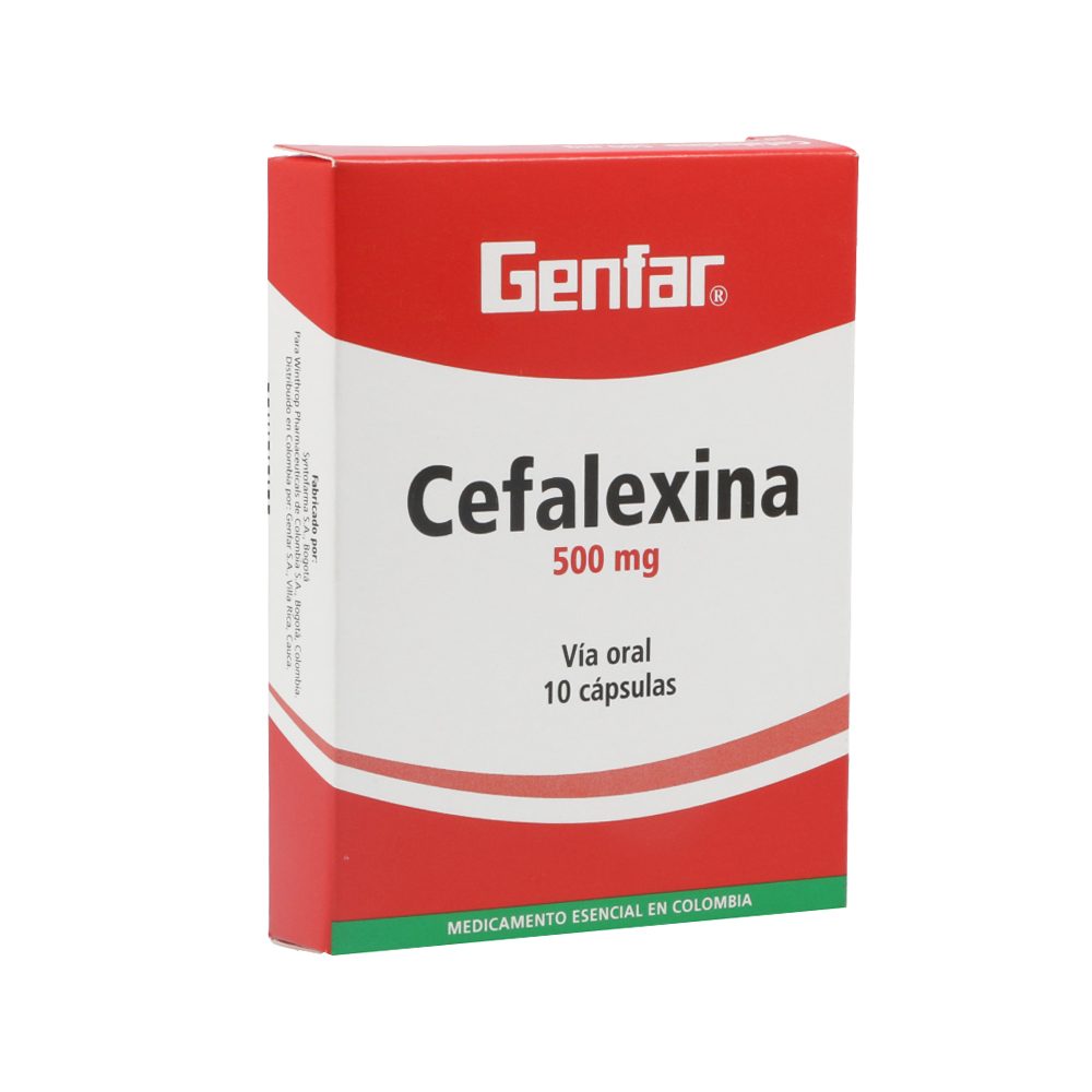 Cefalexina Genfar 500Mg Caja X 10 Cápsulas
