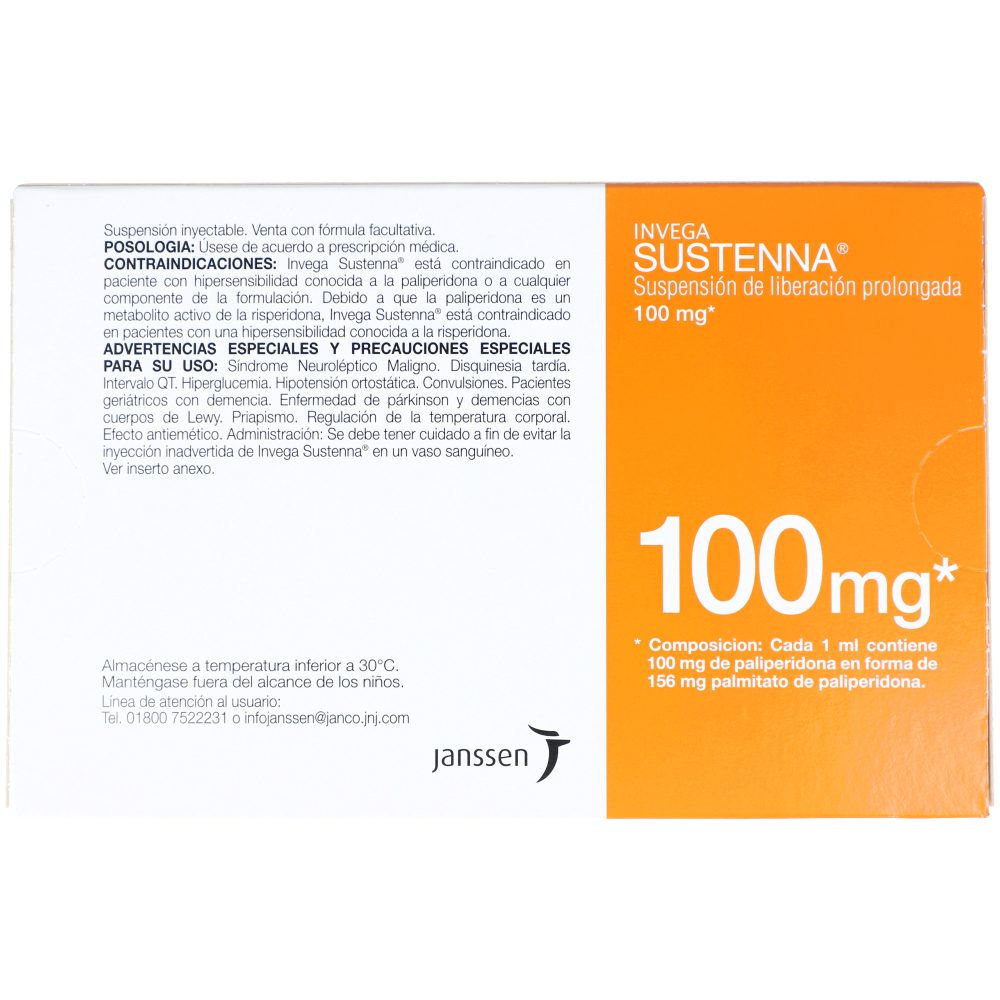 Sustenna + 2 Agujas 100Mg/mL Suspensión Inyectable Liberación ...