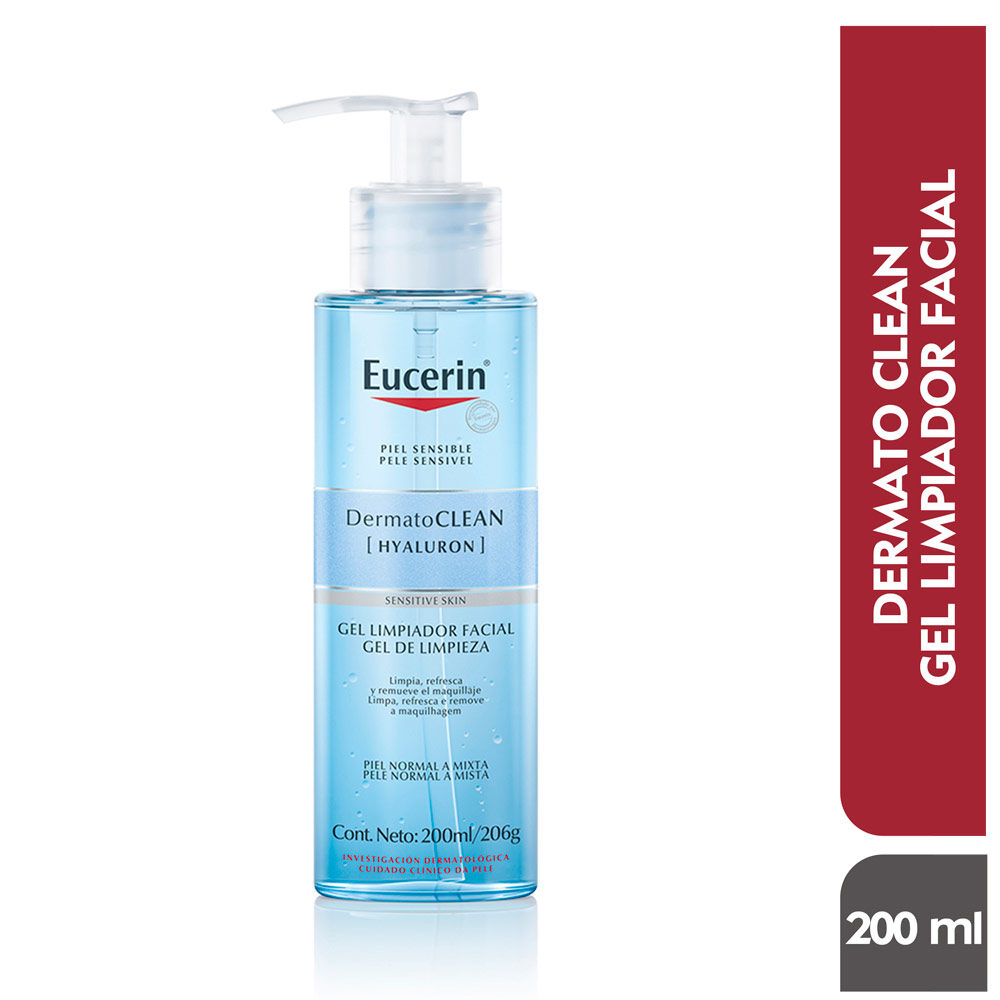 Eucerin Dermatoclean Gel Limpiador Facial Frasco X 200Ml Hyaluron | Los ...