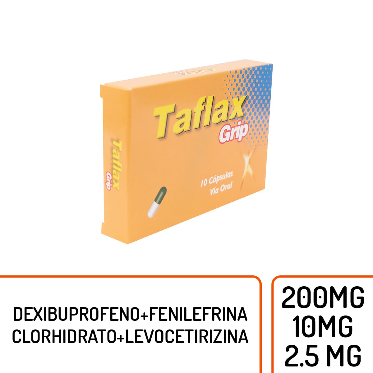 Taflax Grip (200+10+2.5)Mg Capsulas Caja X10