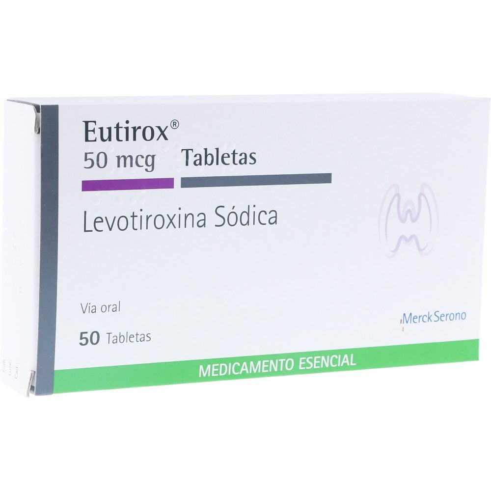 Eutirox 50 Mcg · 50 Tabletas Cruz Verde