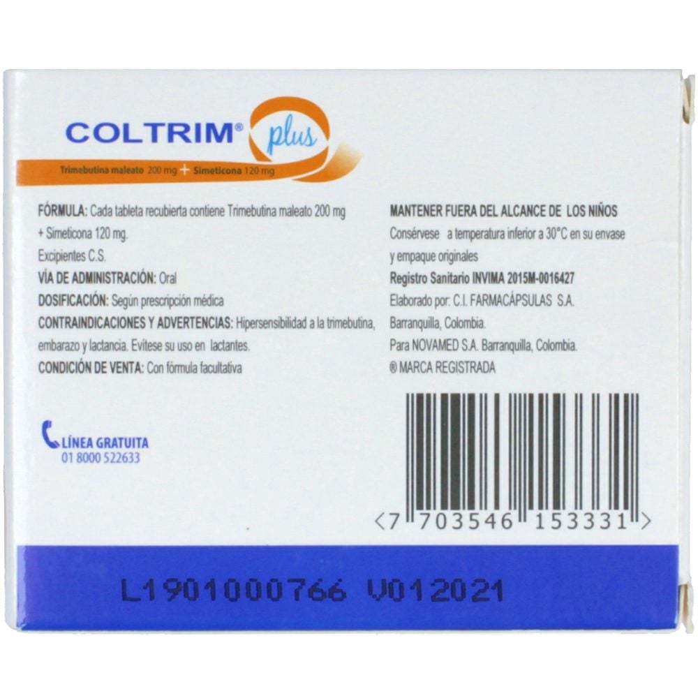 Coltrim Plus (200+120)Mg Caja X 30 Tabletas Recubiertas | Los expertos ...