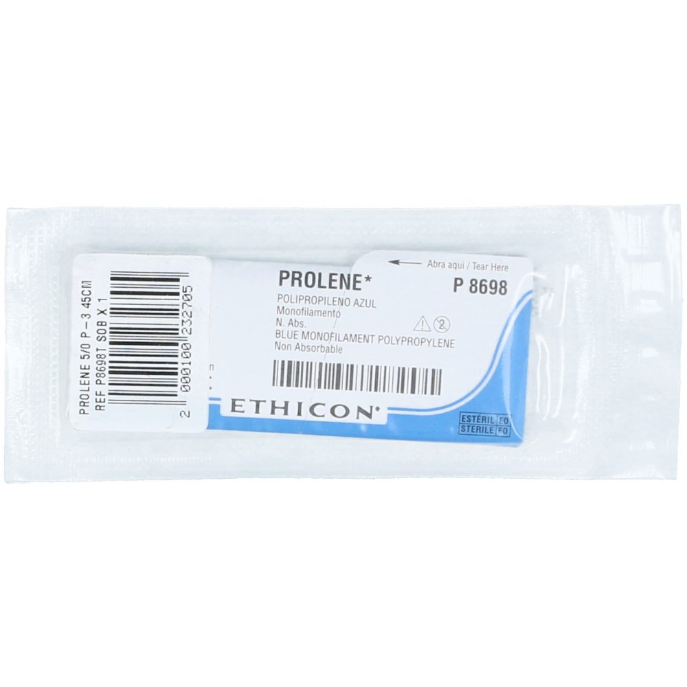 Sutura Prolene 5-0 P-3 45Cm Re Ethicon Sobre X 1 Azul 45Cm | Los ...