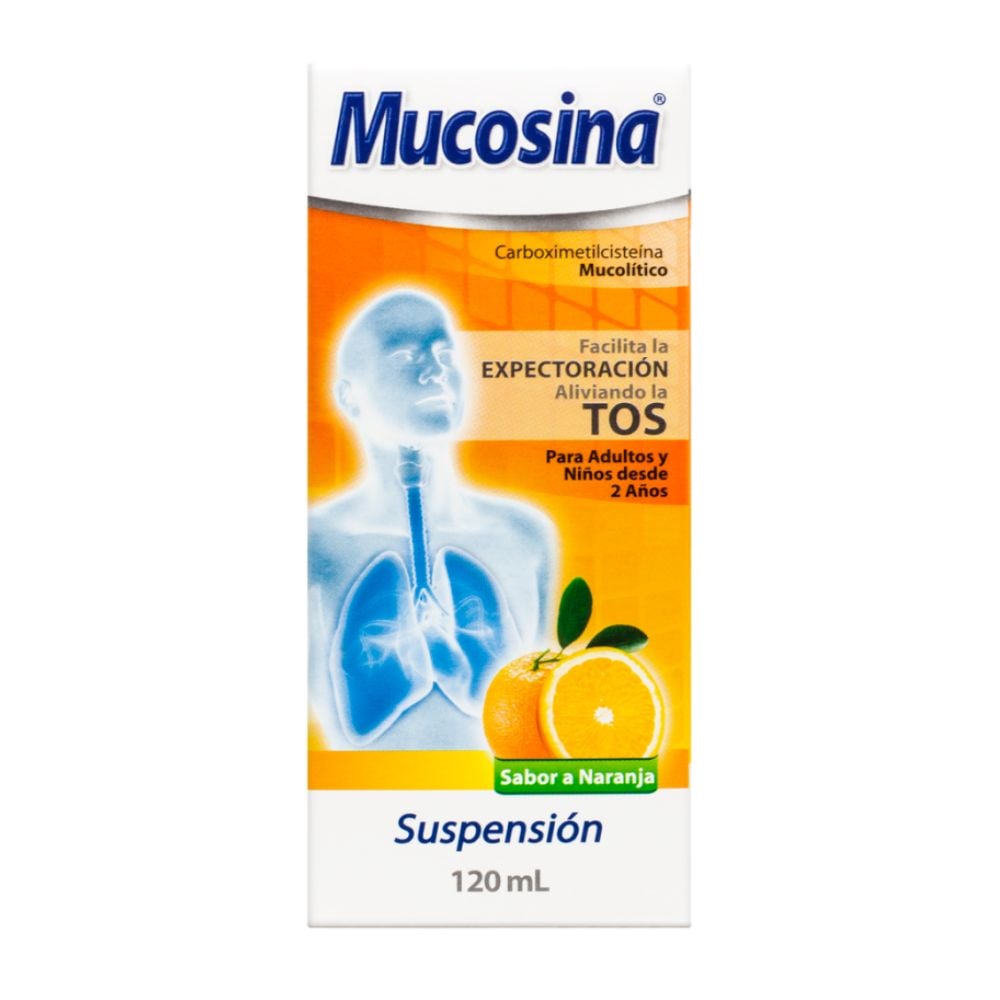 Mucosina Suspensión Naranja 250mg/ml | Cruz Verde