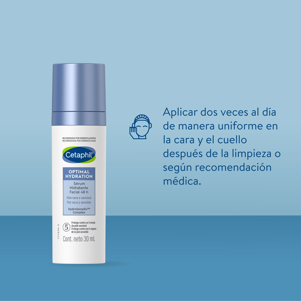 Serum Hidratante Facial Optimal Hydration Piel Seca Y Sensible 48H Cetaphil Frasco X 30mL | Los ...