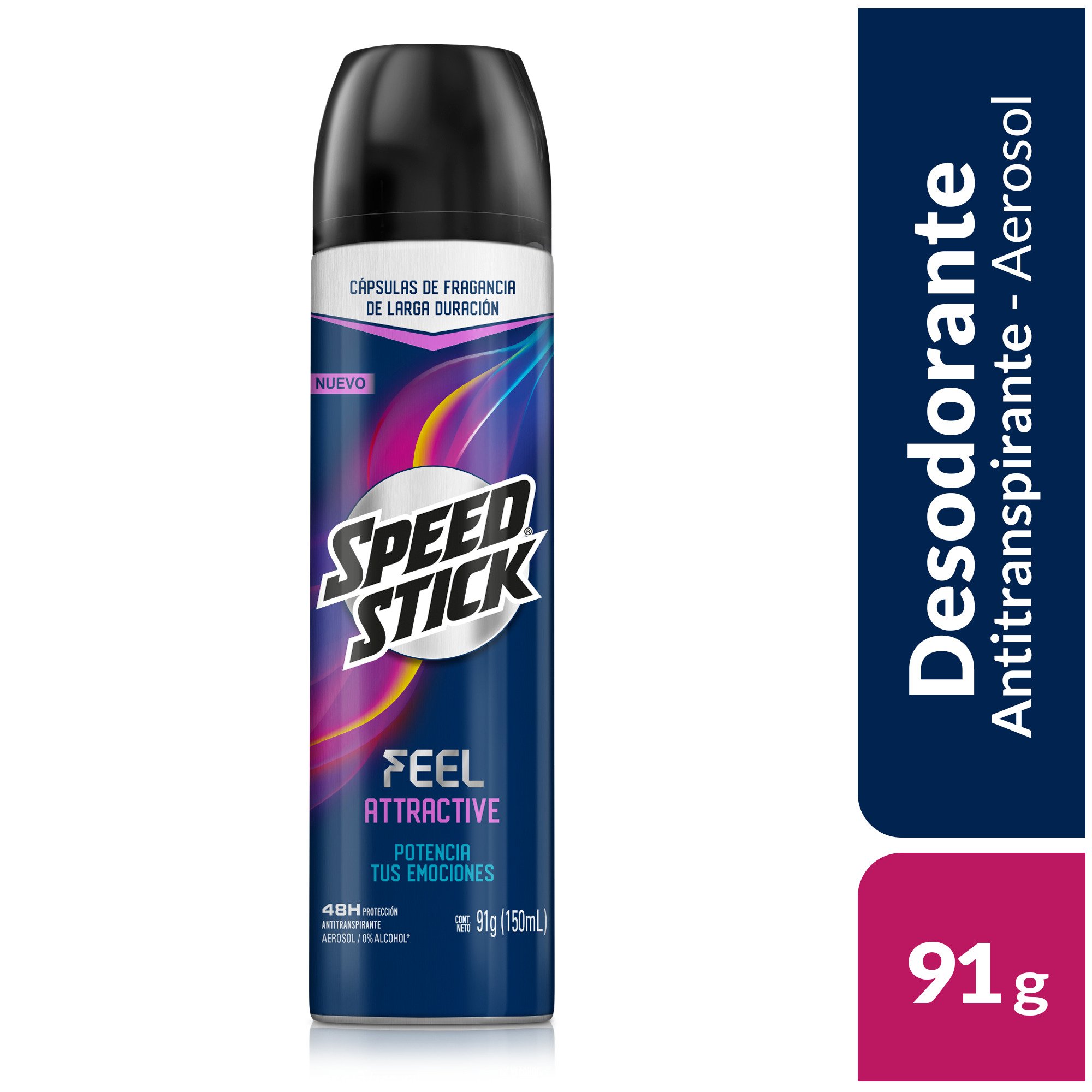 Desodorante En Aerosol Speed Stick Feel Attractive 48H Frasco X 150Ml ...