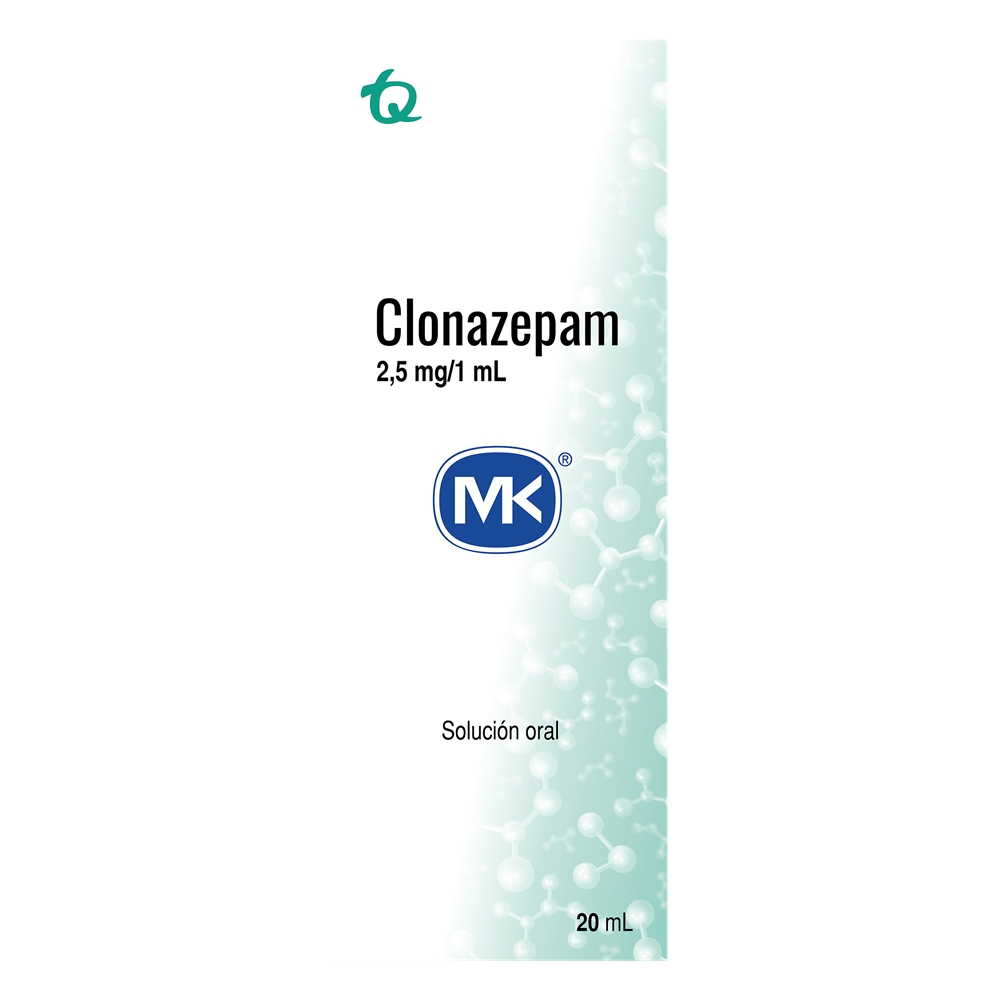 Clonazepam 2.5Mg/1Ml Solucion Oral Frasco X 20Ml Mk | Cruz Verde