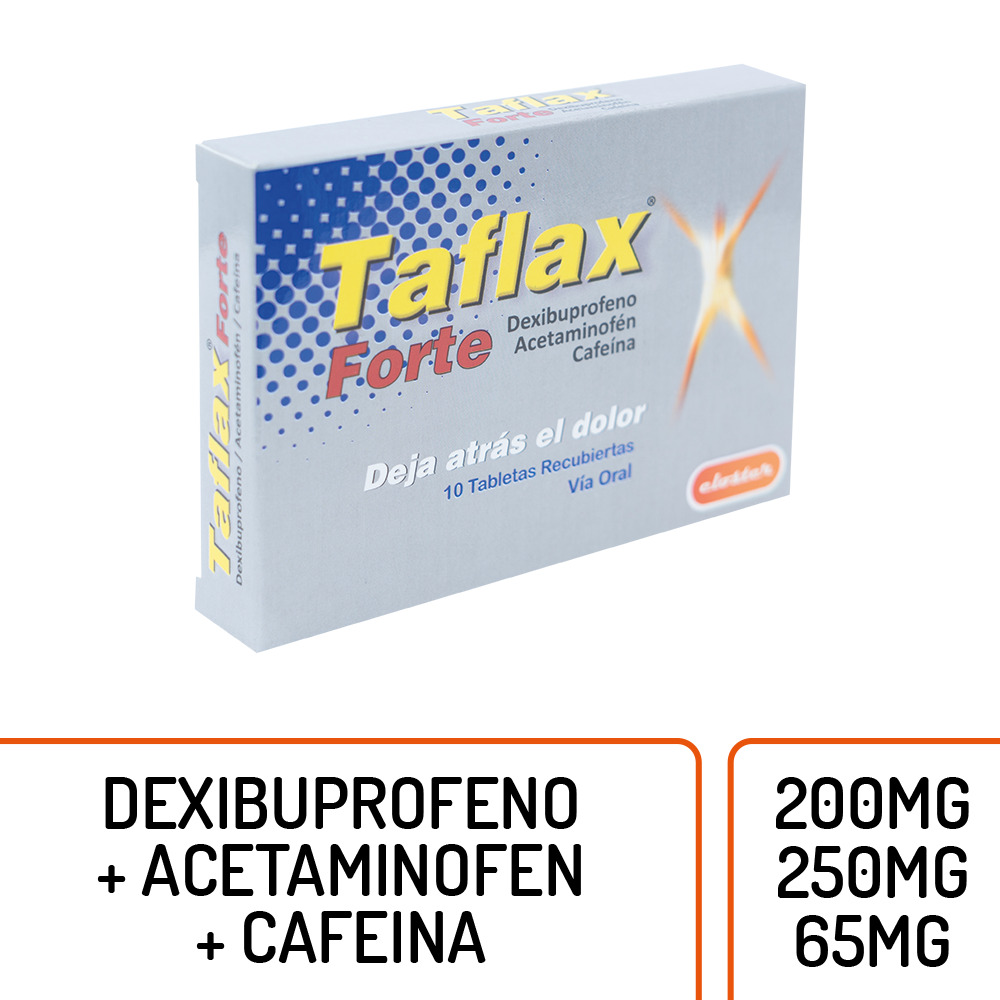Taflax Forte (250+65+200)Mg Tabletas Recubiertas Caja X 10 | Cruz Verde