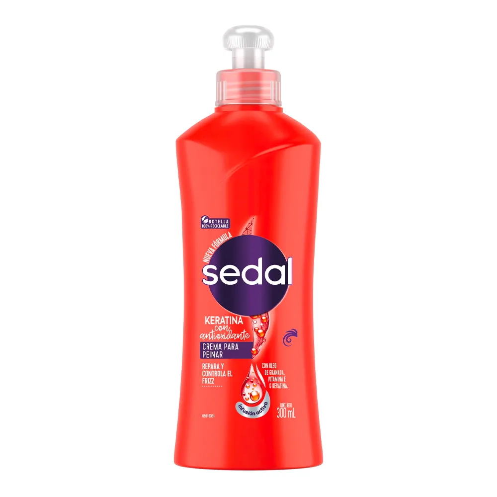 Crema Para Peinar Sedal Keratina Antioxidante 300ml | Cruz Verde