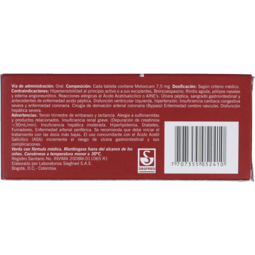 Melcox 7.5Mg Caja X 10 Tabletas | Los expertos en ahorro Cruz Verde ...