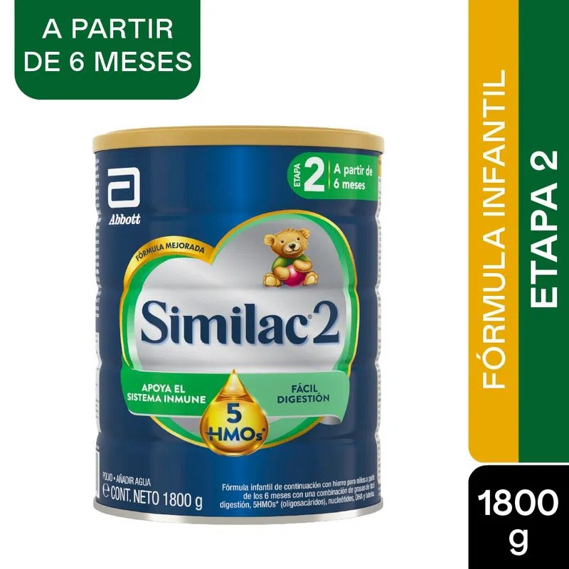 Similac 2 5 Hmos A Partir 6 Meses Lata X 1800Gr | Cruz Verde