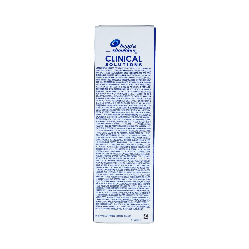 Clinical Solutions Shampoo H&S Frasco X 130 mL | Los expertos en ahorro ...