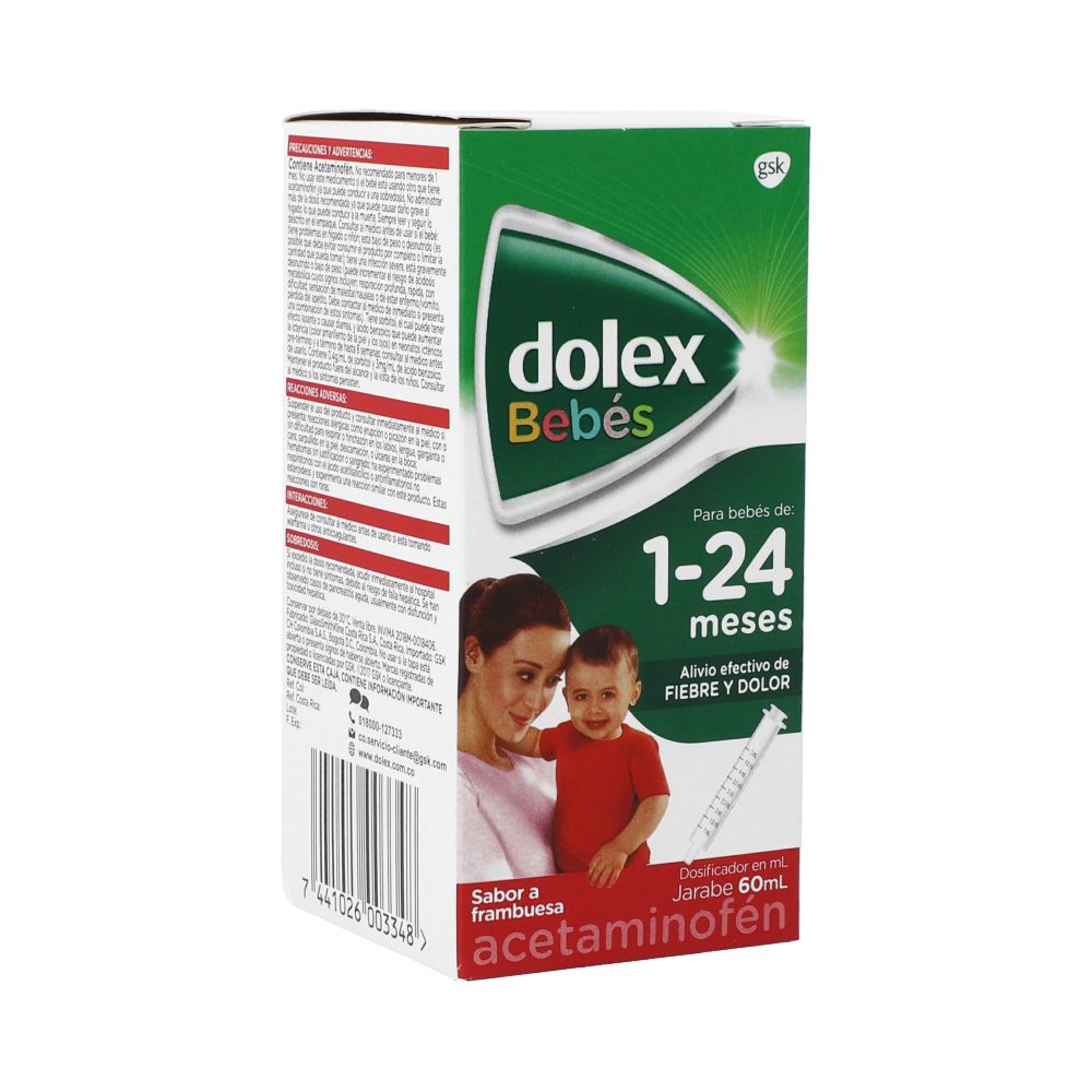 Dolex Bebés 1-24 Meses Jarabe Sabor Frambuesa Frasco X60mL | Cruz Verde