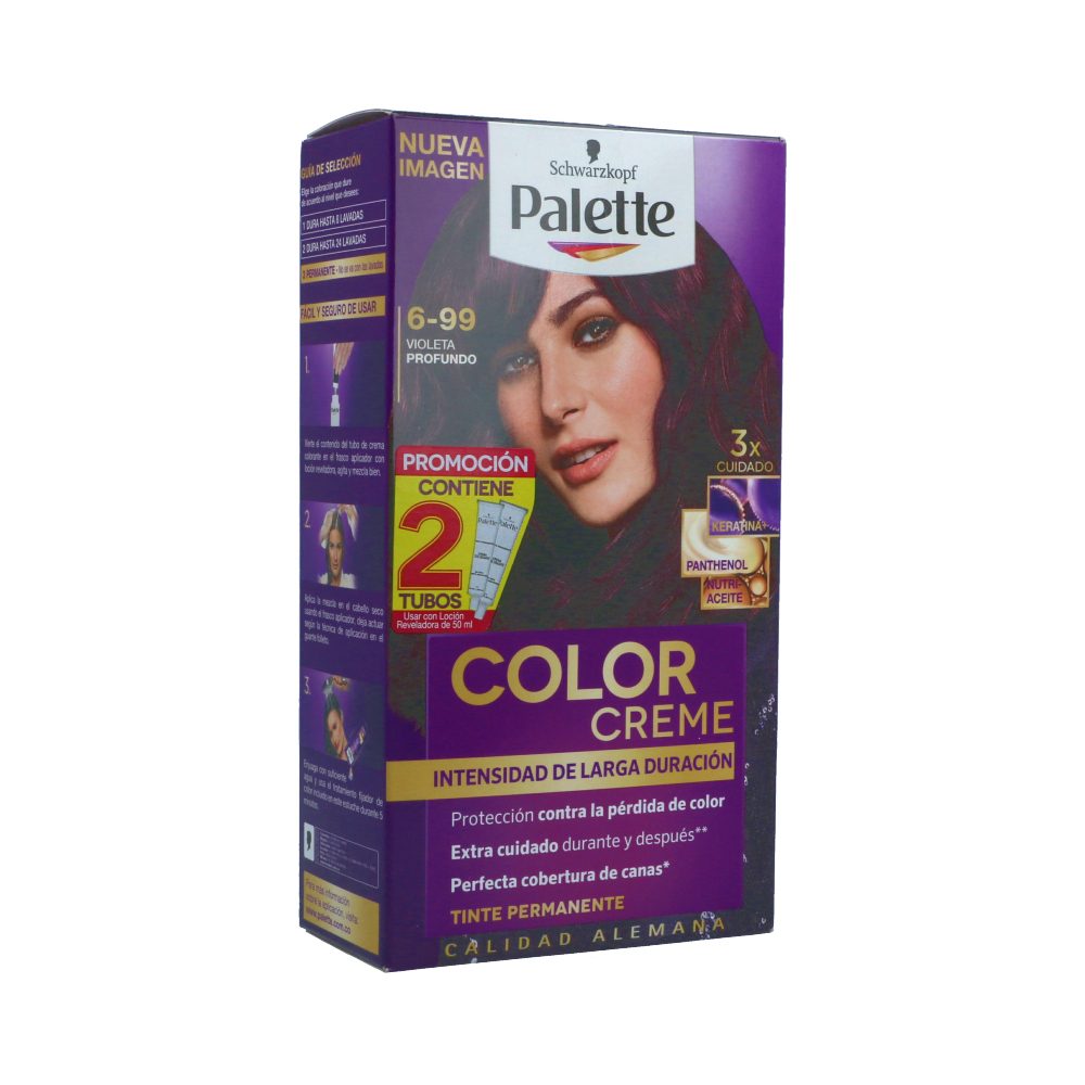 Palette Color Creme Caja X 2 Tubos Violeta Profundo | Los expertos en ...