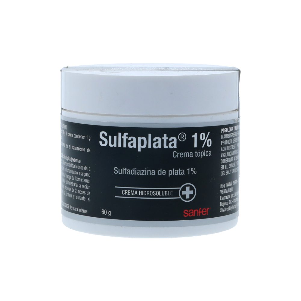 Sulfaplata 1% Crema Pote X 60Gr | Los expertos en ahorro Cruz Verde ...