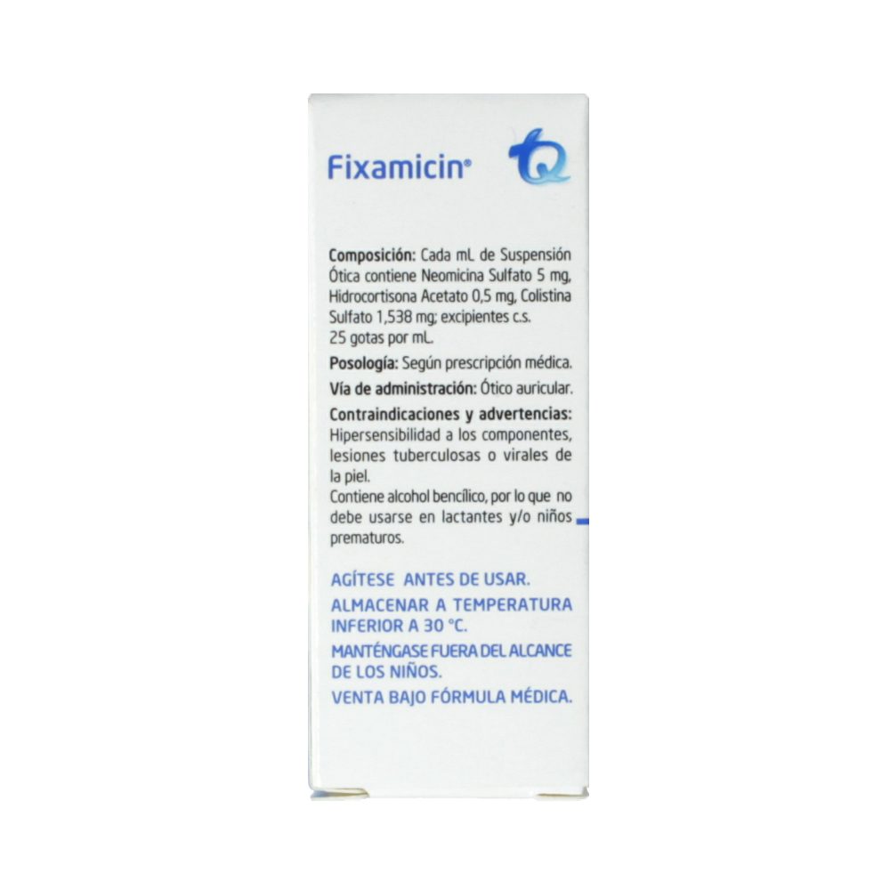 Fixamicin 0.15%+0.05%+0.5% Solución Otica Frasco X 15 mL | Los expertos ...