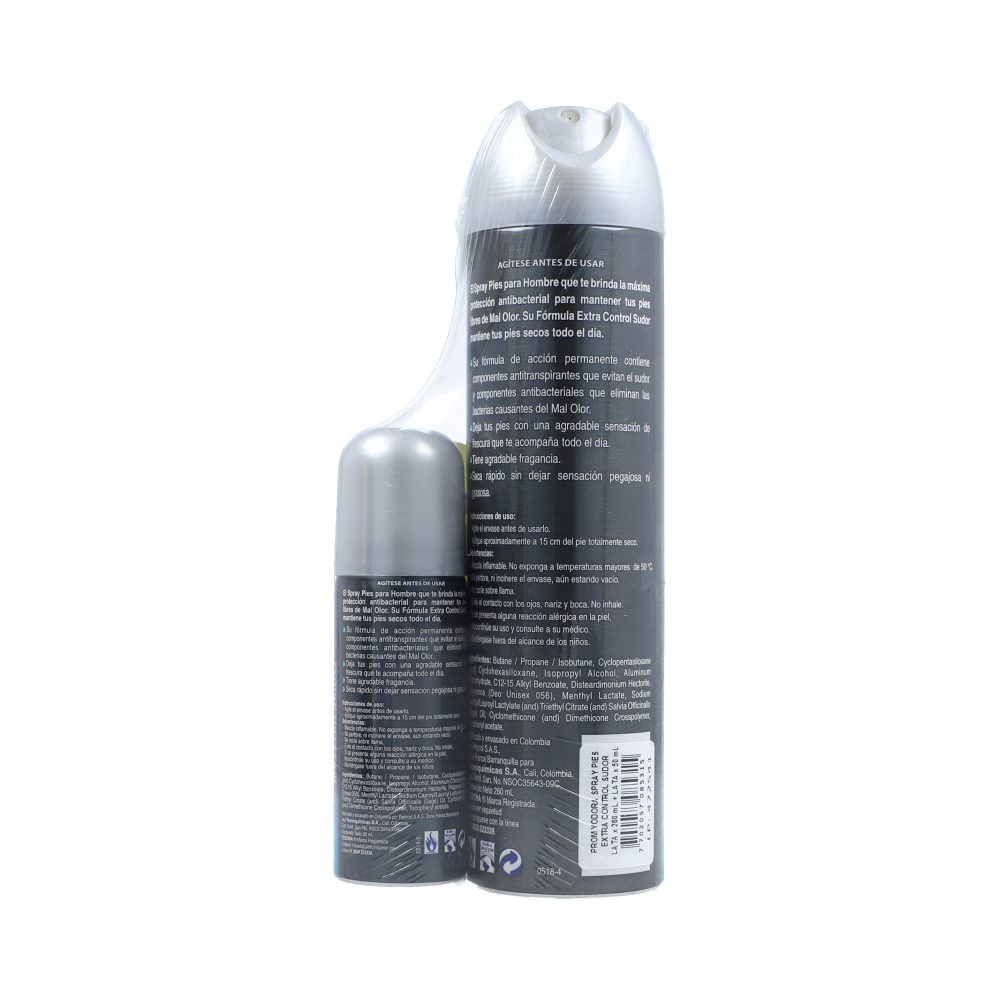 Promo Spray Pies Yodora Extra Control Sudor Men Fco X 260Ml Gratis Fco ...