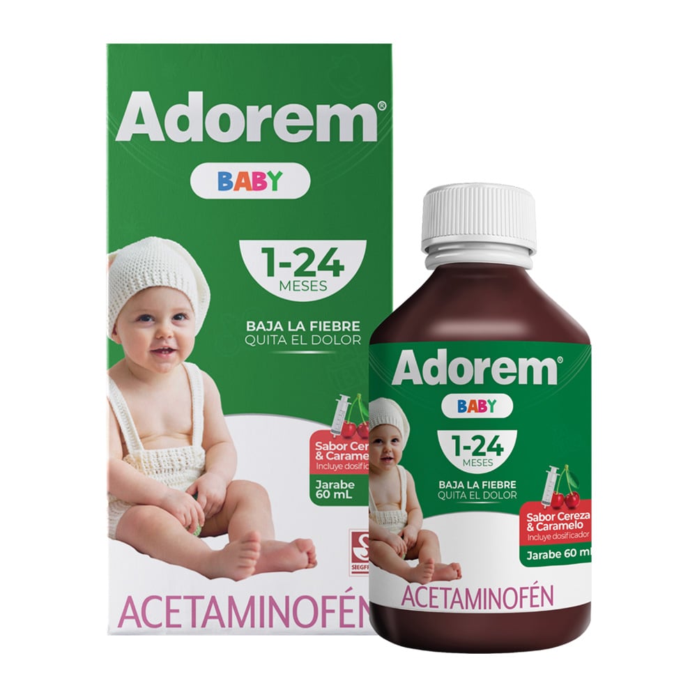 Adorem Baby 160Mg/5Ml(3.2%) Jarabe Caja X 1Frascox60Ml Caramelo Cereza ...