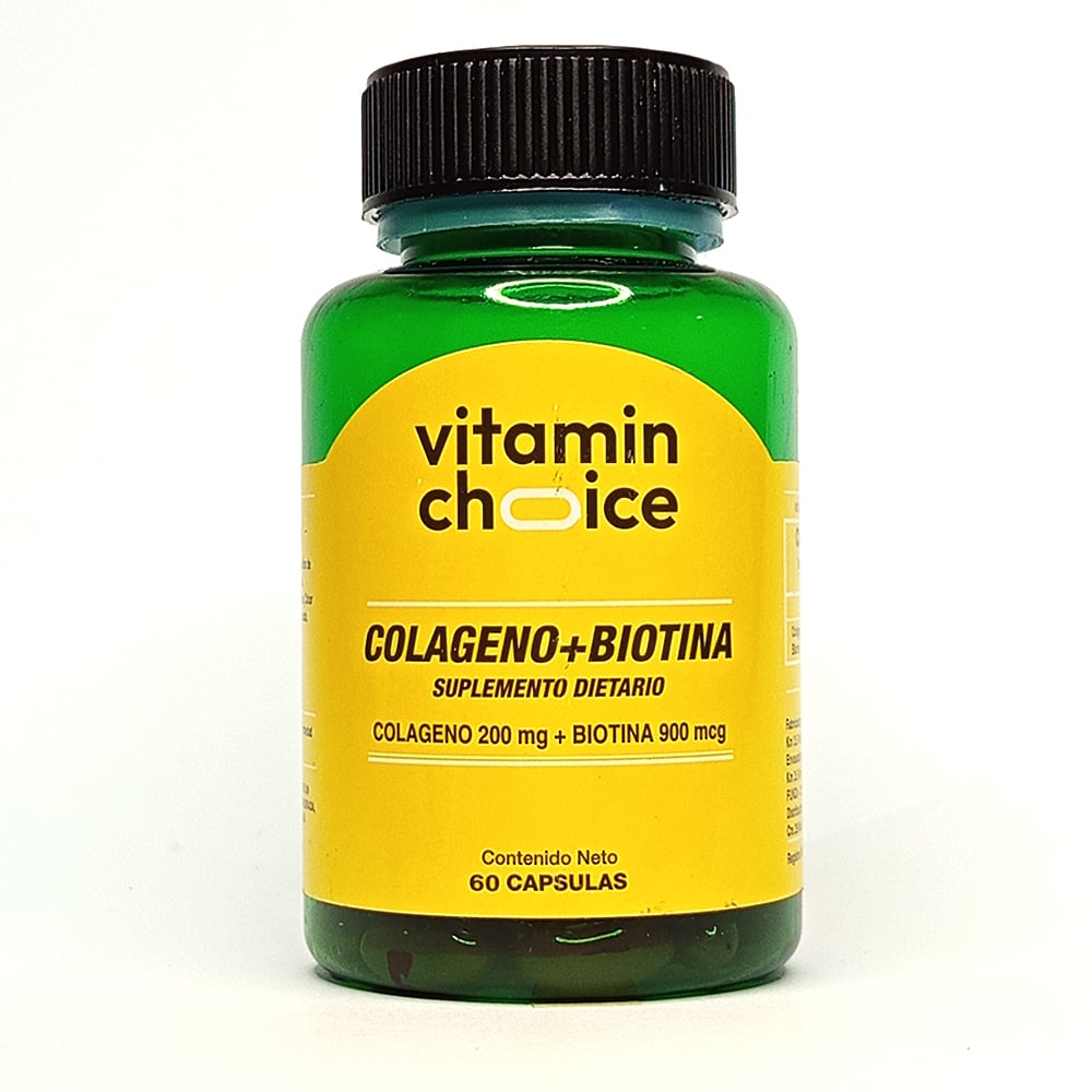 Suplemento Dietario Vitamin Choice Colageno + Biotina 200Mg+900Mcg ...