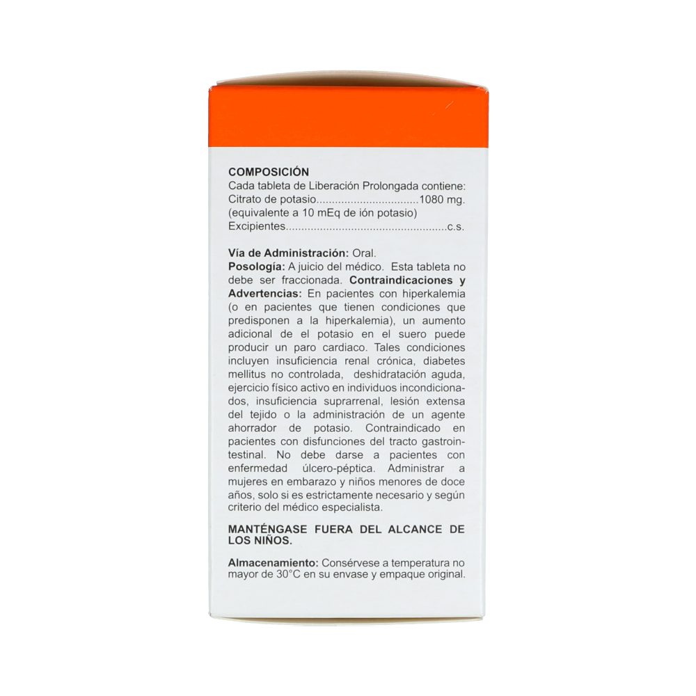 Urocit-K Citrato De Potasio Tableta Liberación Prolongada (10mEq ...
