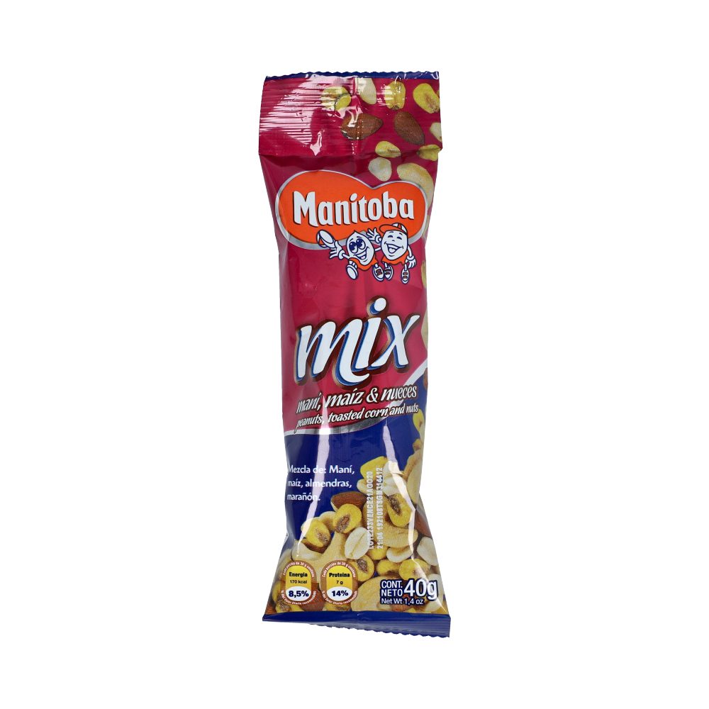 Mix Maní Maíz Y Nueces Manitoba Sobre X 40Gr | Los expertos en ahorro ...